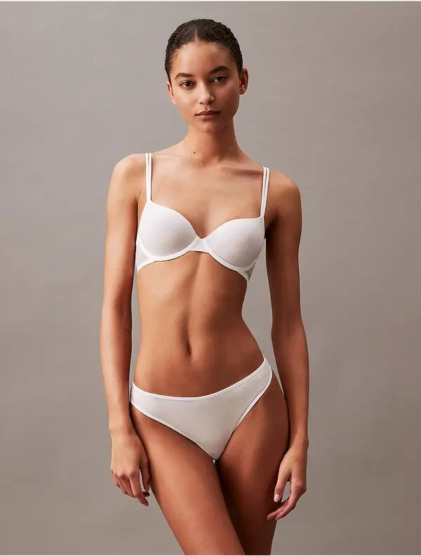 Calvin Klein Sheer Marquisette Lightly Lined Demi Bra - White
