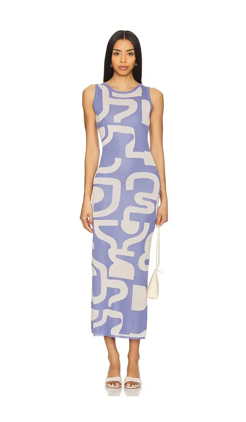 Minkpink Iris Intarsia Knit Midi Dress