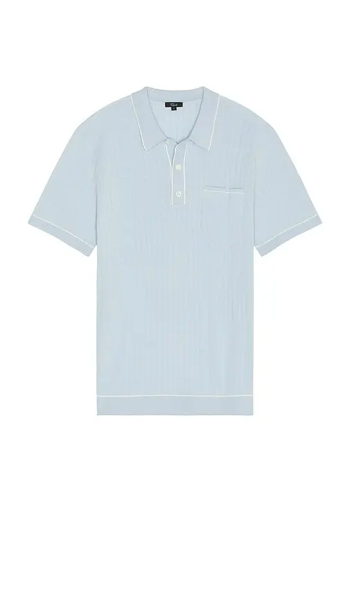 Rails Hardy Short Sleeve Polo In Blue - Light Blue Melange