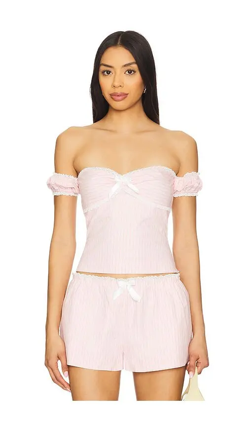 Majorelle Cynthia Top - Pink & White Stripe