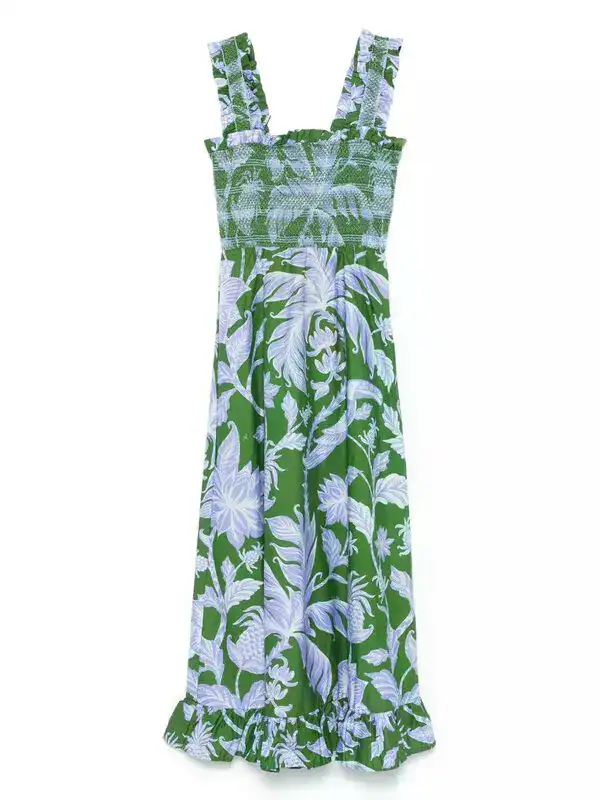 Buy Farm Rio Tropical Swing Midi Dress - Green At 39% Off | Editorialist