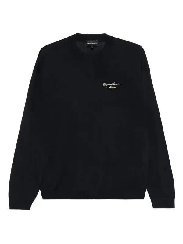 Emporio Armani Virgin Wool Sweater - Blue