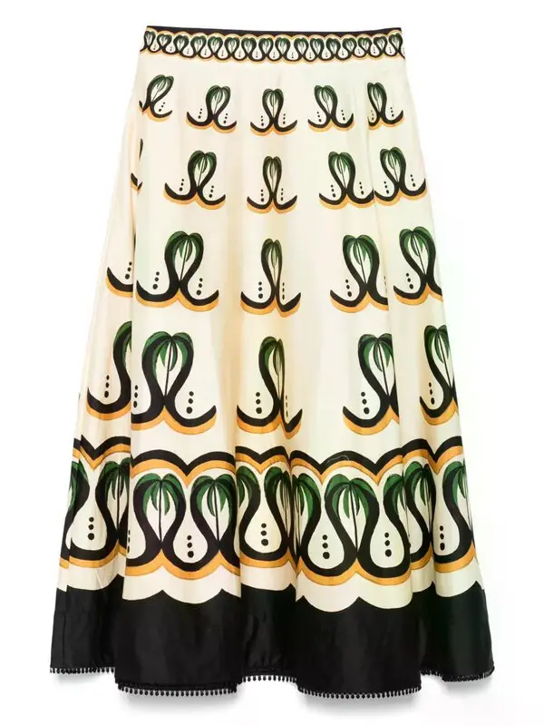 Farm Rio Coconut Tree Midi Skirt