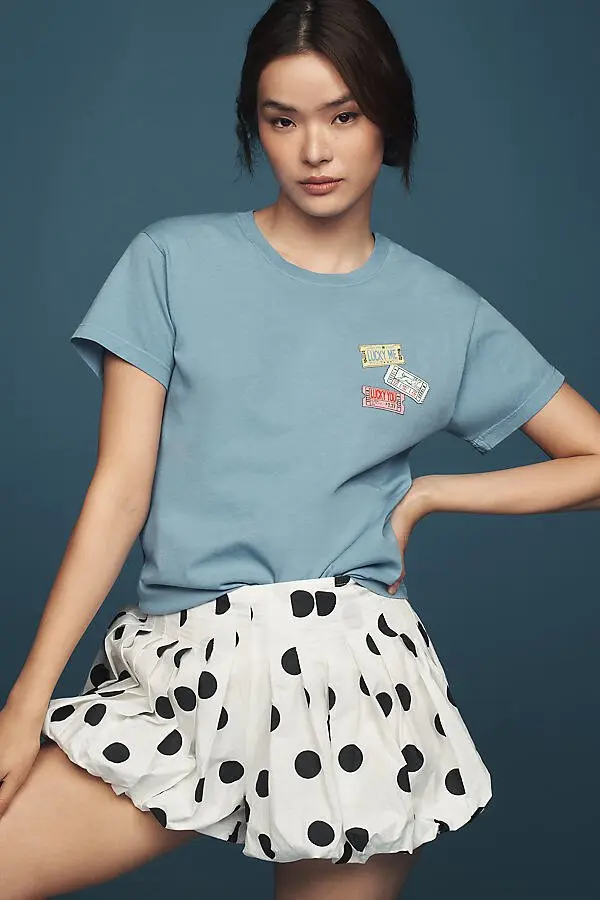 LETLUV Concert Tickets Graphic Tee - Light Blue