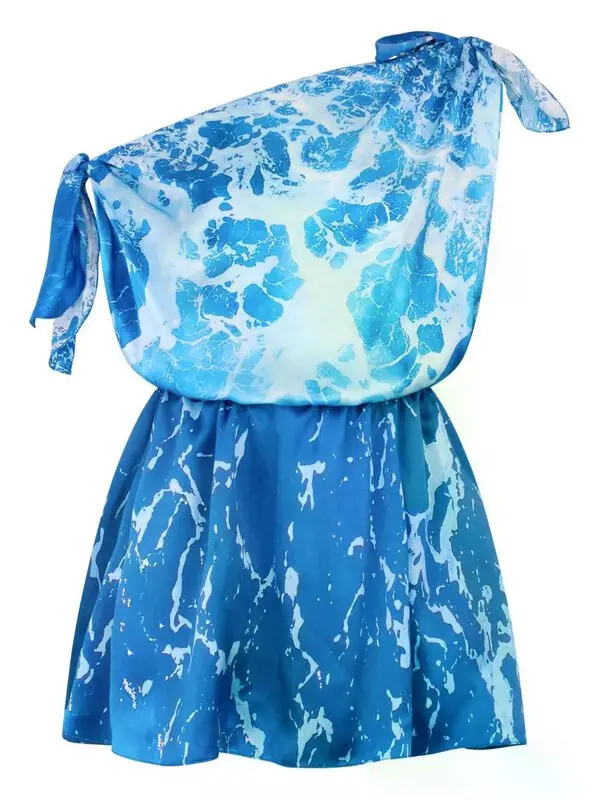 Roberto Cavalli Asymmetric Dress - Blue