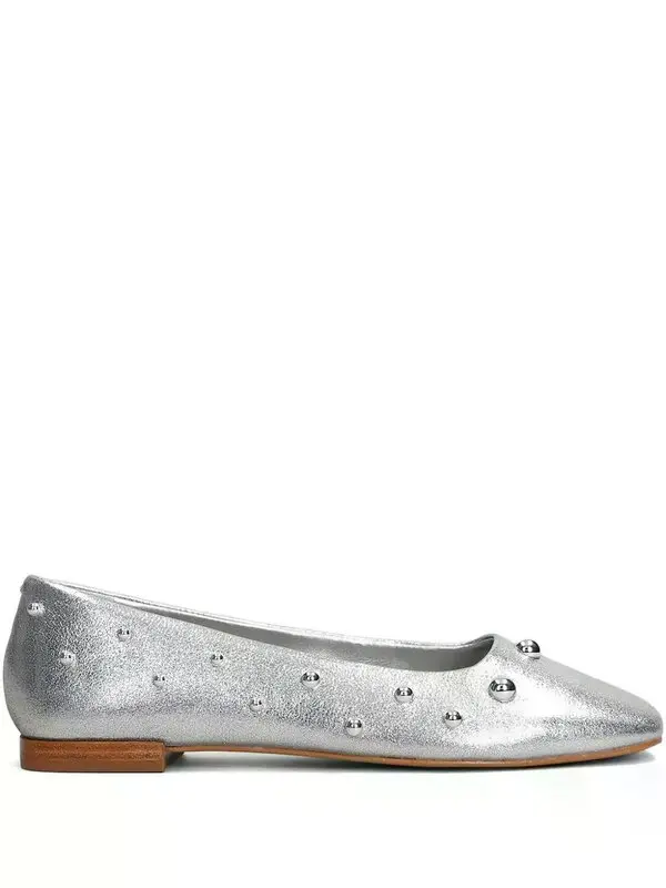 ANDREA CARRANO Stud-detailing Ballerina Shoes - Silver