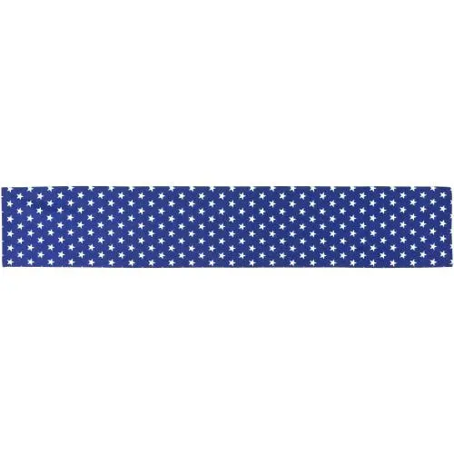 NORTHLIGHT Patriotic Stars Table Runner72" And White