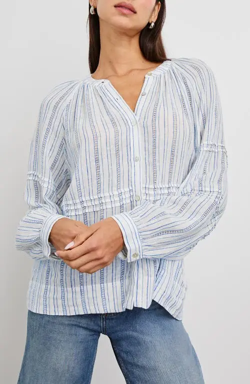 Rails Frances Stripe Linen Blend Shirt