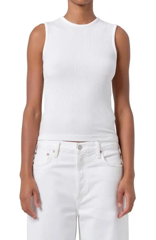 AGOLDE Binx Rib Tank - White