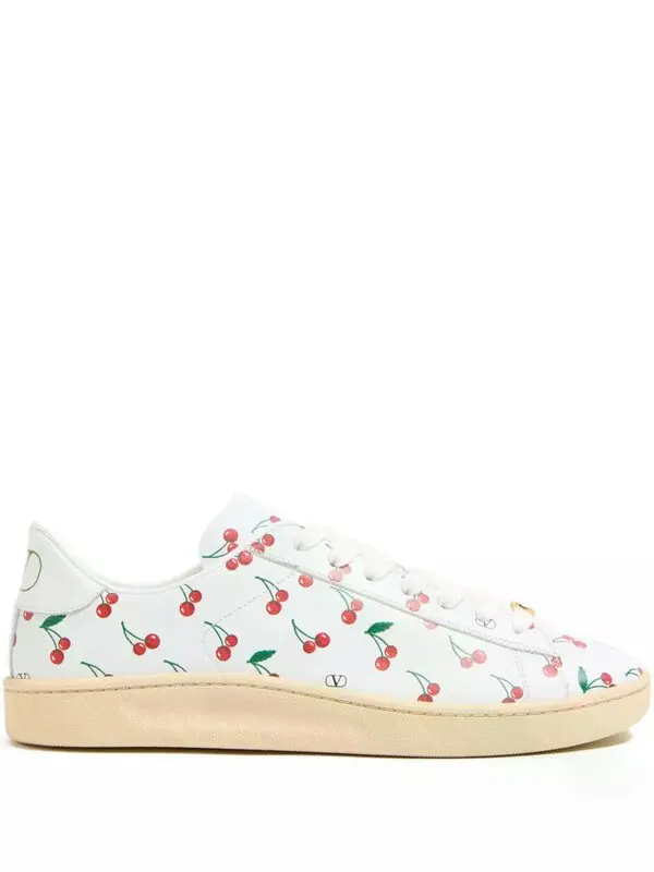 Valentino Garavani Cherryfic-print Sneakers - White