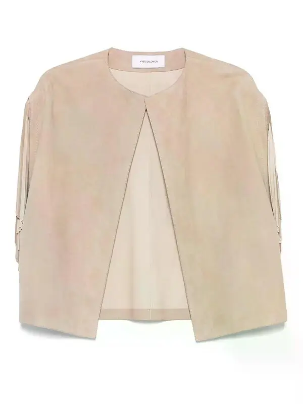 YVES SALOMON Fringed-trim Jacket