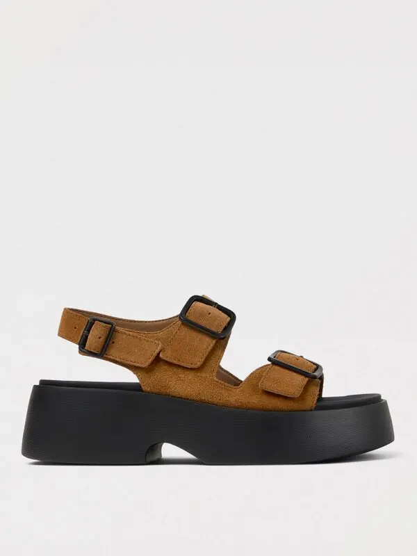 Camper Heeled Sandal - Brown