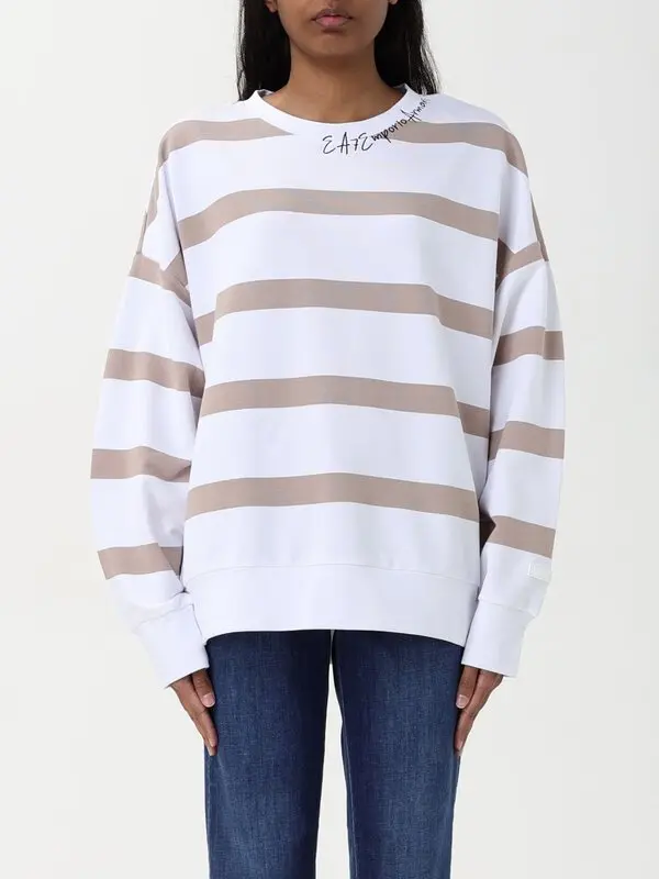 Emporio Armani Striped Sweatshirt - Beige