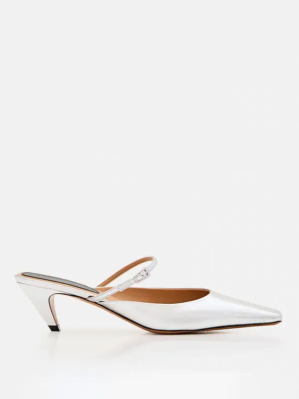Stella McCartney Heeled Slingback Shoes - Silver