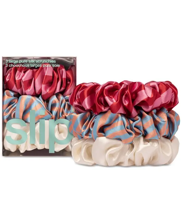 Slip 3-piece Pure Silk Large Scrunchies Set - Midsummer