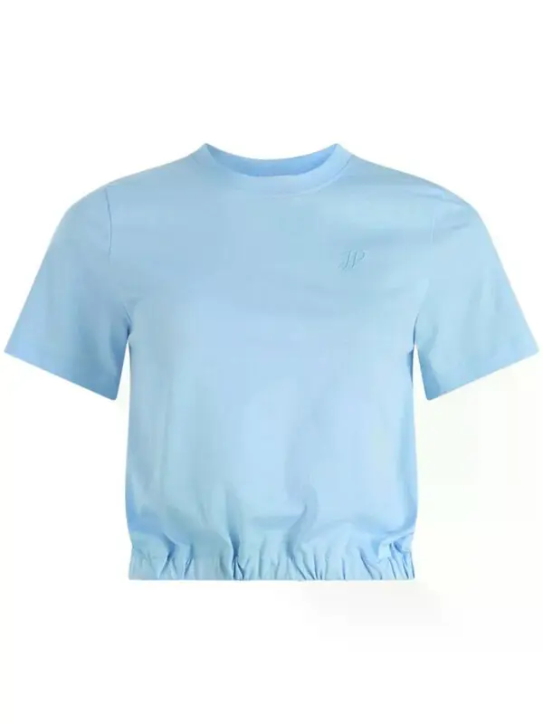 Patou Open-back Organic-cotton T-shirt - Blue