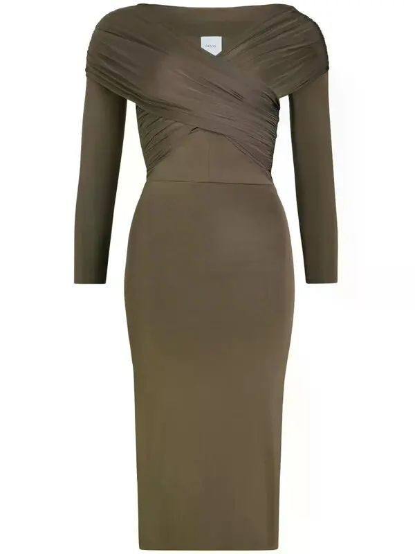 Patou Jersey Wrap Midi Dress
