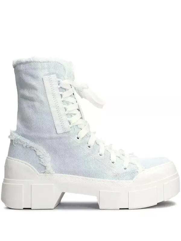 VIC MATIE Denim Combat Boots