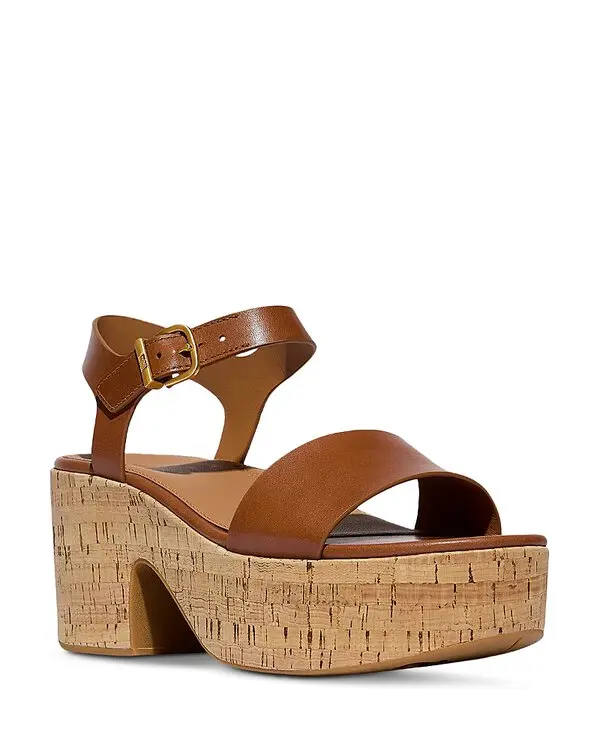 Fitflop Cork Platform Sandals - Deep Tan