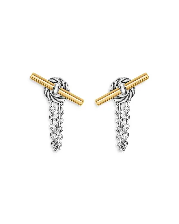 David Yurman Dy Mercer Petite Toggle Stud Earrings - Gold/silver