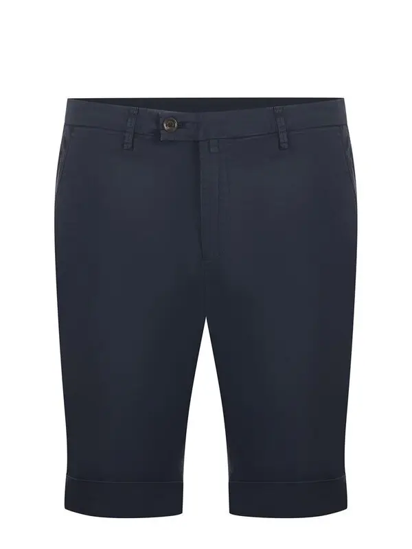 BRIGLIA 1949 Stretch Cotton Shorts - Blue