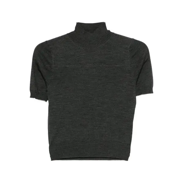 GOES BOTANICAL Knitted Roll Neck Top - Grey