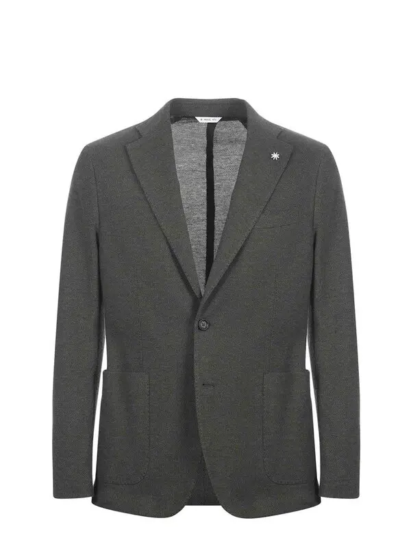 MANUEL RITZ Honeycomb Cotton Jacket - Green