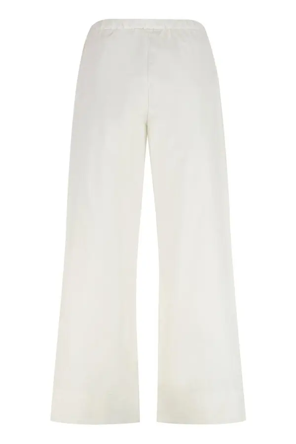 Max Mara Argento Poplin Trousers