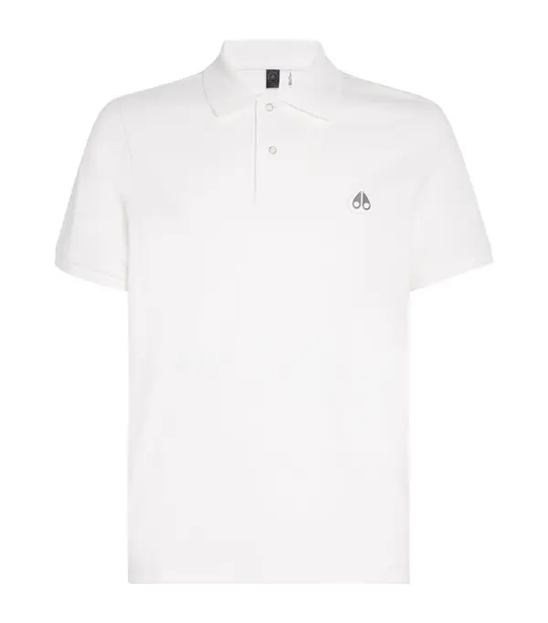 Moose Knuckles Cotton Logo Polo Shirt - White