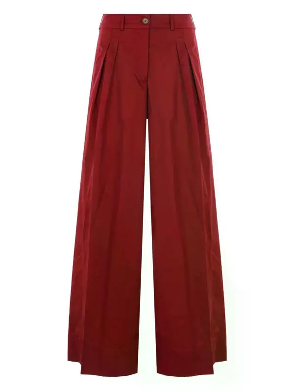 CRIDA MILANO High-waisted Poplin Trousers