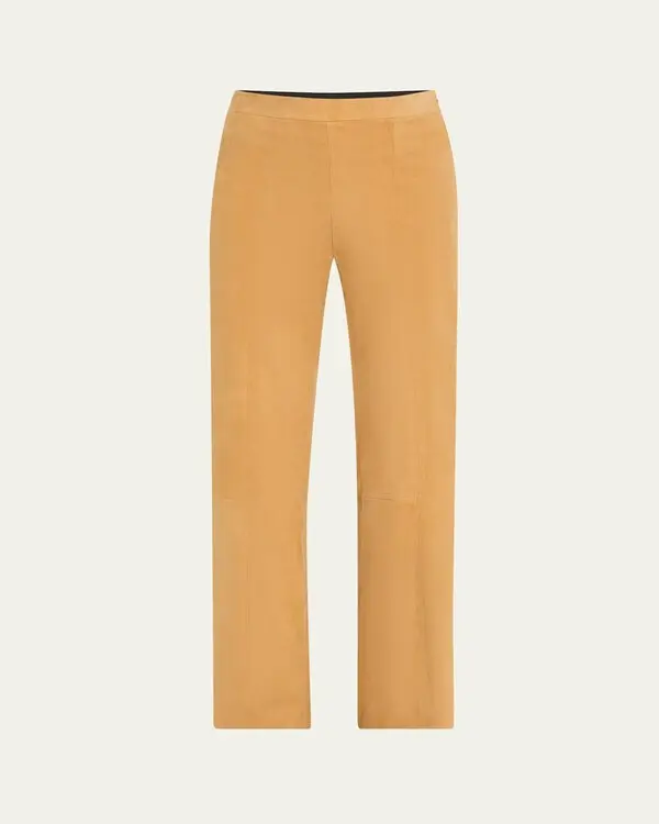 Sprwmn Suede Ankle Flare Pants