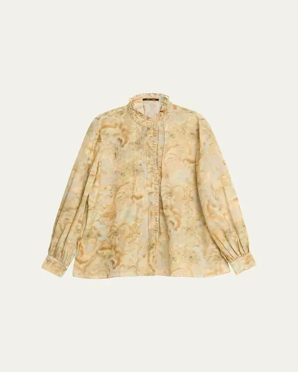 Kobi Halperin Lenorie Watercolor Print Blouse