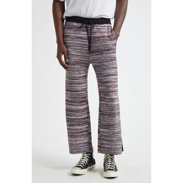 WASTE YARN PROJECT Tim Space Dye Knit Wide Leg Pants