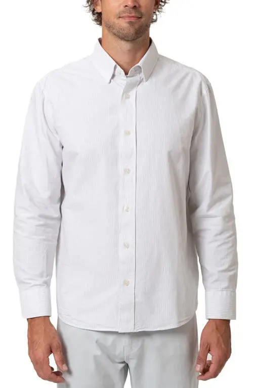 MAVI Stripe Cotton Button-up Shirt - Black Iris