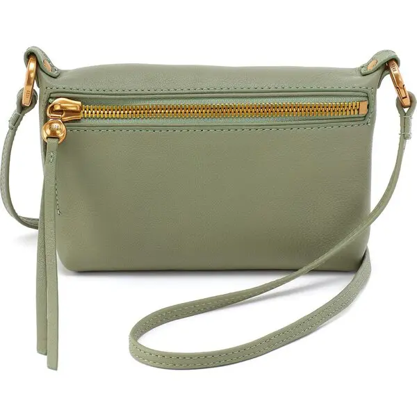 Hobo Run About Leather Crossbody Bag - Watercress
