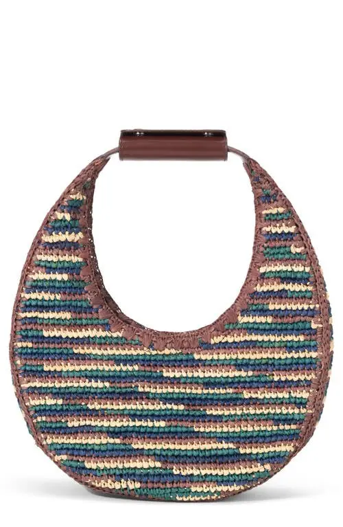 Staud Moon Raffia Top Handle Tote