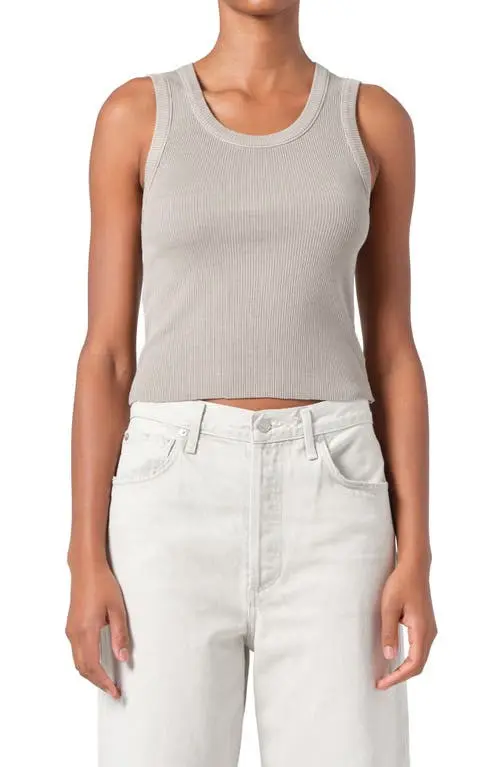 AGOLDE Poppy Shrunken Rib Tank - Drab