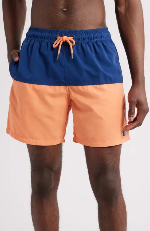 TOM & TEDDY Swim Trunks - Blue Orange