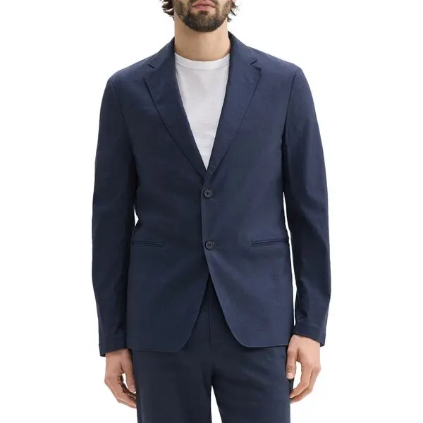 Theory Clinton Stretch Linen Blend Sport Coat - Eclipse
