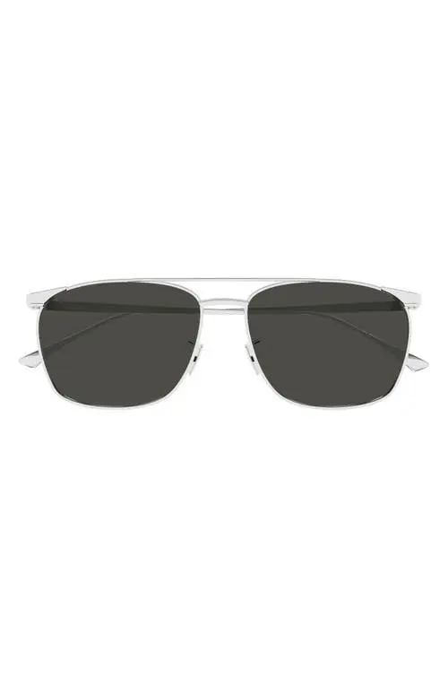 Saint Laurent Sl 796 Vincent 57mm Sunglasses - Silver