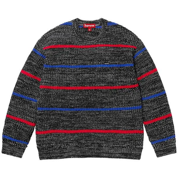 Supreme Waffle Small Box Striped Sweater - Multicolor