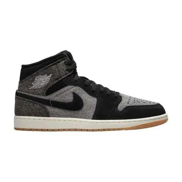 JORDAN 1 Mid Denim Sneakers - Black