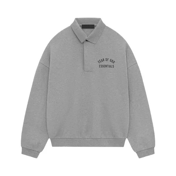 Fear Of God Fleece Polo 'dark Heather