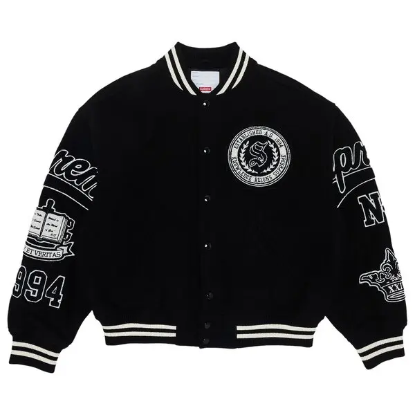 Supreme Veritas Varsity Jacket - Black