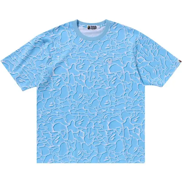 BAPE Abc Sea Surface Camo Relaxed Fit Tee - Blue
