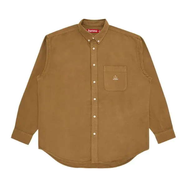 Supreme Loose Fit Flannel Oxford Shirt 'light - Brown