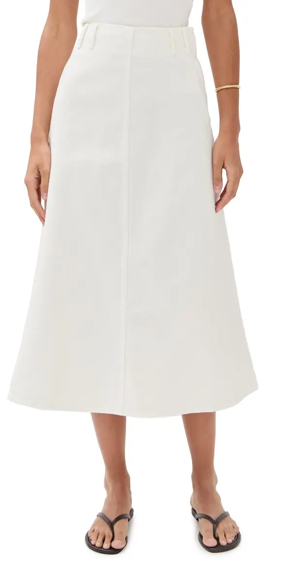 BY MALENE BIRGER Carlas Denim Skirt - Soft White