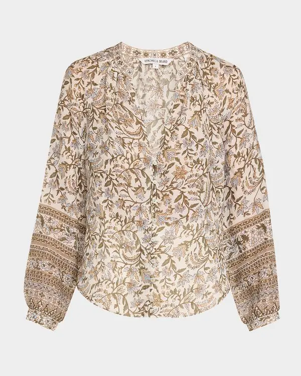 Veronica Beard Ailani Printed Top