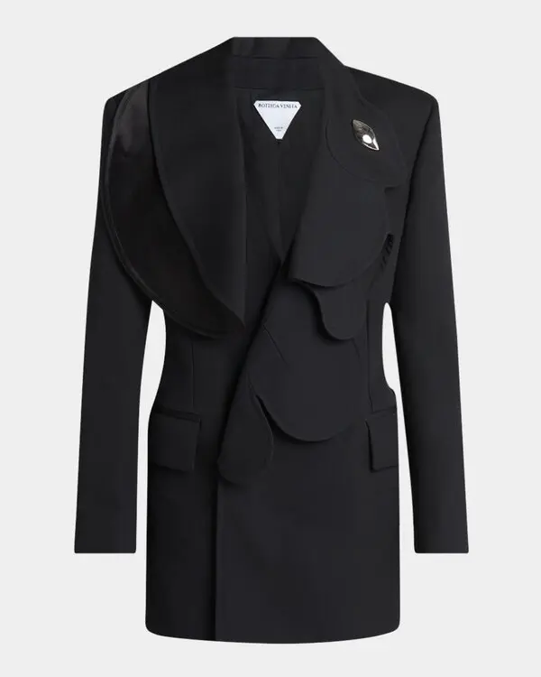 Bottega Veneta Bunny Lapel Wool Jacket