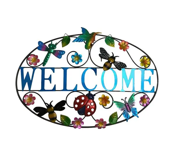 TEMP-TATIONS 24' Wide And 17' Tall Metal Welcome Sign